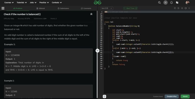 Day 58 of #100DaysOfCode: Checking for Balanced Numbers | Krati ... Day 58 of #100DaysOfCode: Checking for Balanced Numbers | Krati ...