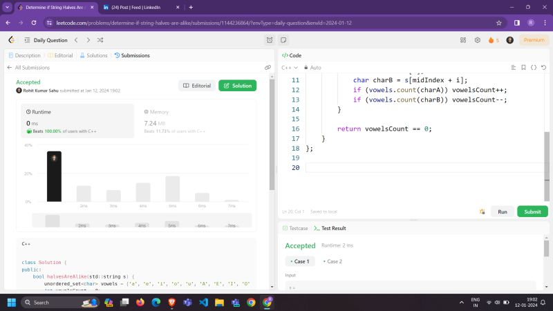 Day 88 of 100daysofcode challenge: String Halves | Rohit Kumar Sahu ... Day 88 of 100daysofcode challenge: String Halves | Rohit Kumar Sahu ...