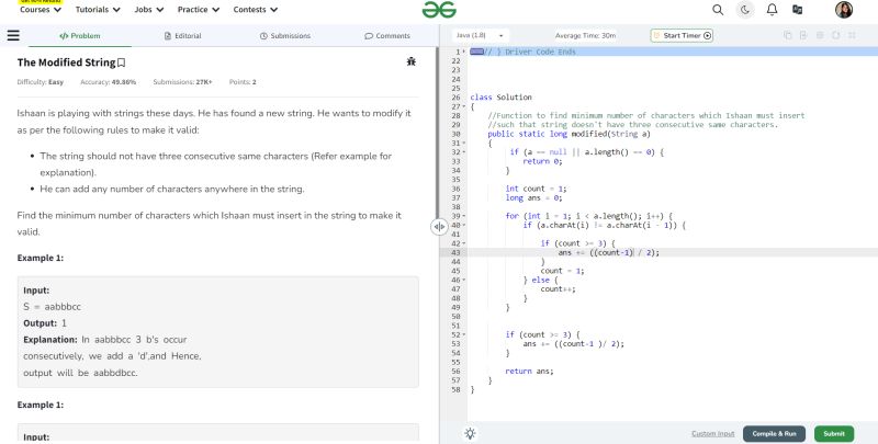 Day 99 of #100DaysOfCode: String Modifications | Krati Madhwani posted ... Day 99 of #100DaysOfCode: String Modifications | Krati Madhwani posted ...
