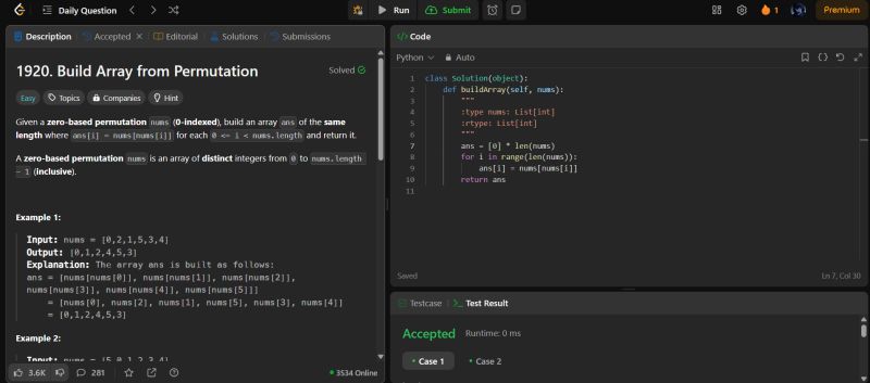 #python #leetcode #codingpractice #dsa #array #permutation | Shanmukh ... #python #leetcode #codingpractice #dsa #array #permutation | Shanmukh ...