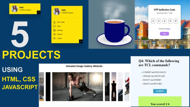 Muhammad Shafiq on LinkedIn: Simple 5 Projects Using HTML, CSS ... Muhammad Shafiq on LinkedIn: Simple 5 Projects Using HTML, CSS ...