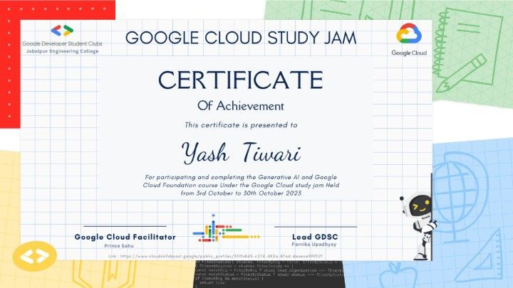 Yash Tiwari on LinkedIn: #googlecloud #studyjam #thankyou # ... Yash Tiwari on LinkedIn: #googlecloud #studyjam #thankyou # ...