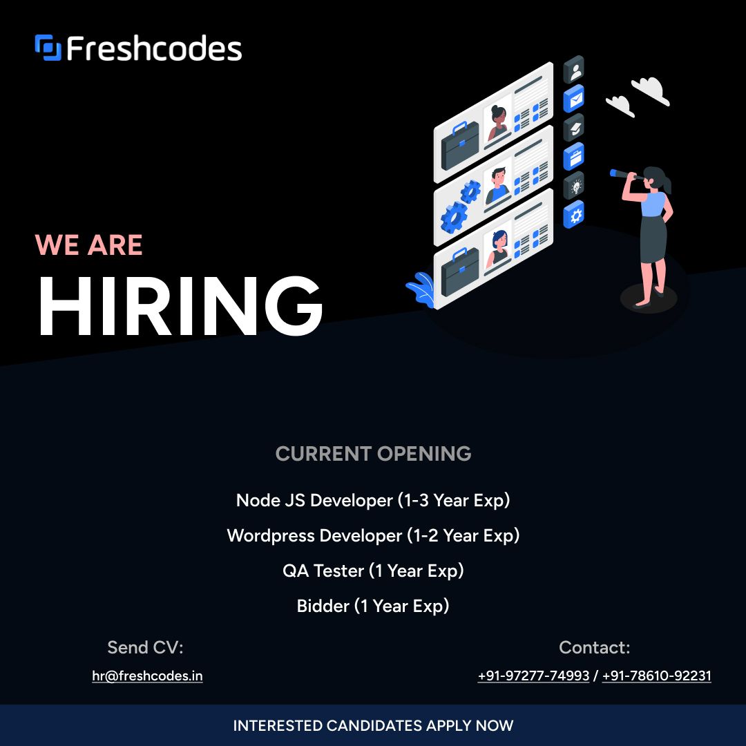 Freshcodes Technology on LinkedIn: #node #php #wordpress #qa #bidder Freshcodes Technology on LinkedIn: #node #php #wordpress #qa #bidder