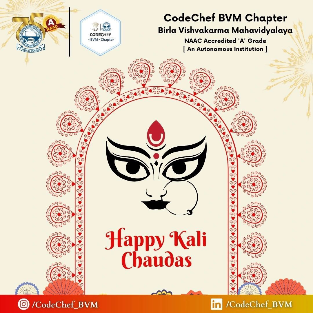 CodeChef BVM Chapter on LinkedIn: π Happy Kali Chaudas from CodeChef ... CodeChef BVM Chapter on LinkedIn: π Happy Kali Chaudas from CodeChef ...