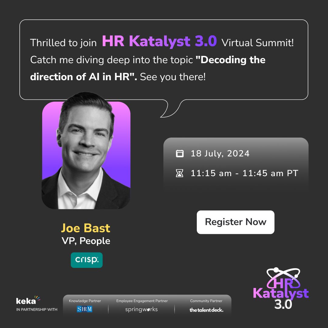 Joe Bast on AI in HR | Kshitij Mishra posted on the topic | LinkedIn Joe Bast on AI in HR | Kshitij Mishra posted on the topic | LinkedIn