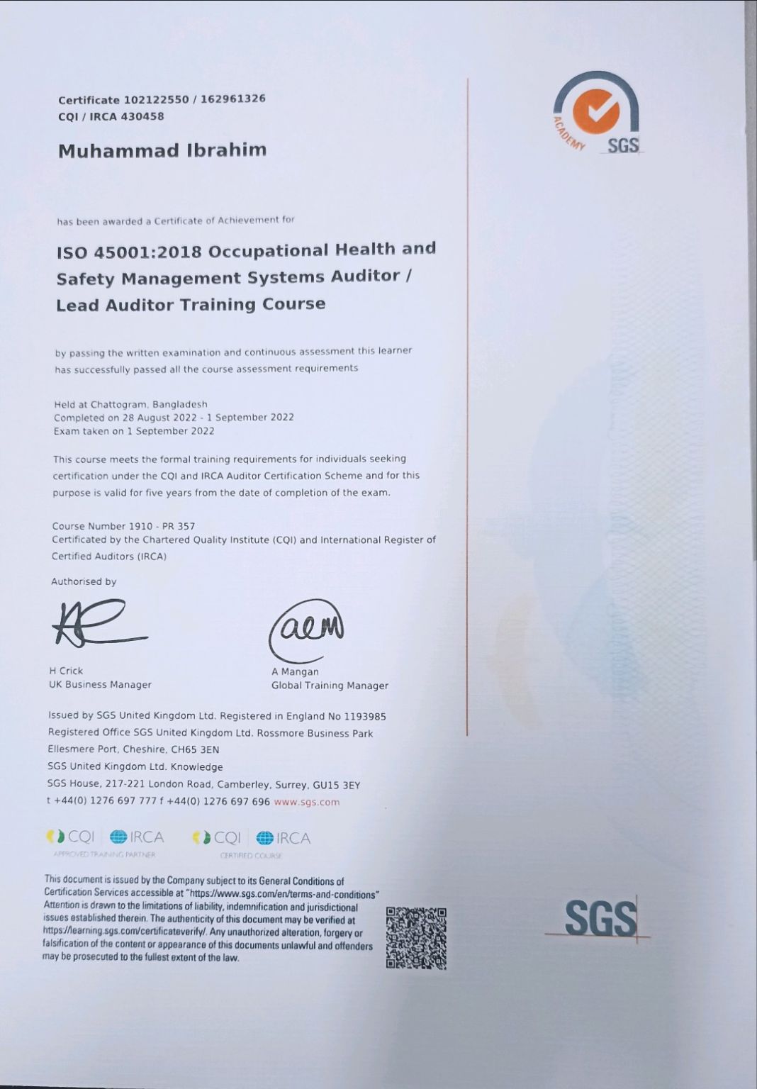 Muhammad Ibrahim on LinkedIn: #iso #sgs Muhammad Ibrahim on LinkedIn: #iso #sgs
