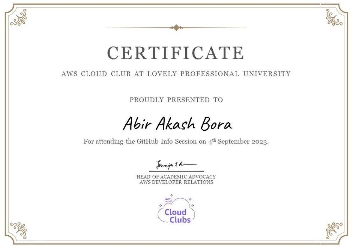 Abir Akash Bora on LinkedIn: #github #awscloudclublpu #lpu #aws # ... Abir Akash Bora on LinkedIn: #github #awscloudclublpu #lpu #aws # ...
