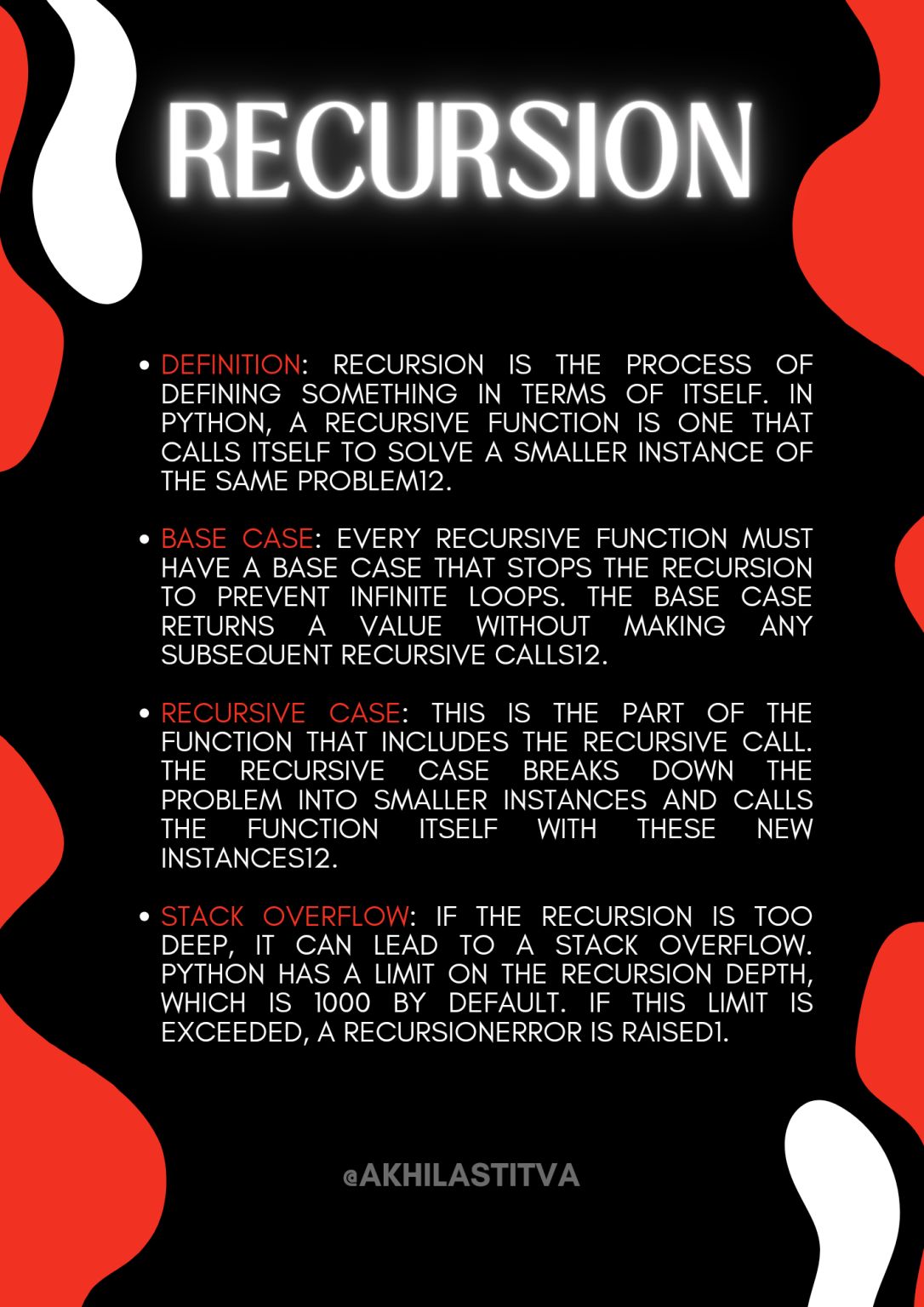 Recursion: A Guide to Python Programming | Akhil Astitva posted on the ... Recursion: A Guide to Python Programming | Akhil Astitva posted on the ...
