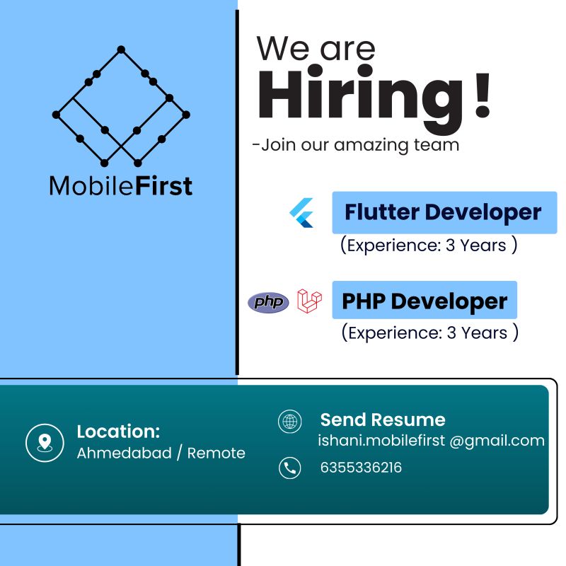 Ishani Shukla on LinkedIn: #flutterdeveloper #phpdeveloper #flutter # ... Ishani Shukla on LinkedIn: #flutterdeveloper #phpdeveloper #flutter # ...