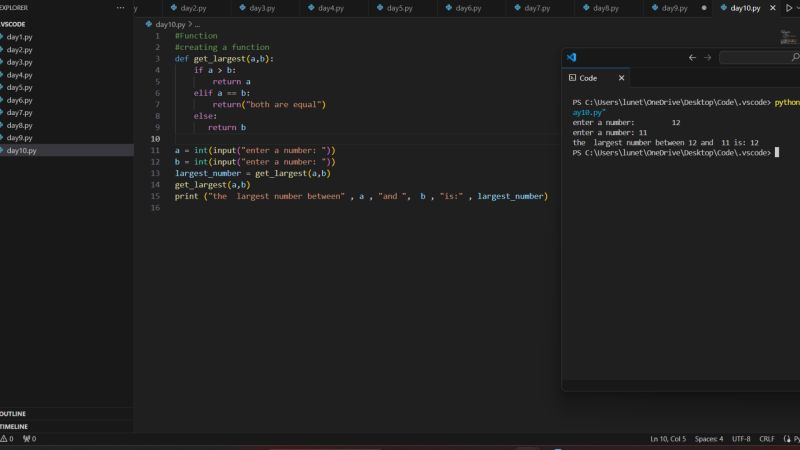 💫Day 10 of #100daysofcode challenge in python 💻 | Pankaj Keswani posted ... 💫Day 10 of #100daysofcode challenge in python 💻 | Pankaj Keswani posted ...
