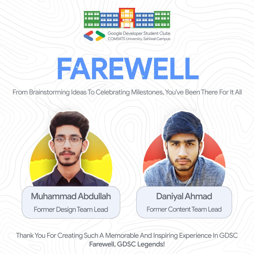 GDSC COMSATS SAHIWAL on LinkedIn: #farewell #leads #community # ... GDSC COMSATS SAHIWAL on LinkedIn: #farewell #leads #community # ...
