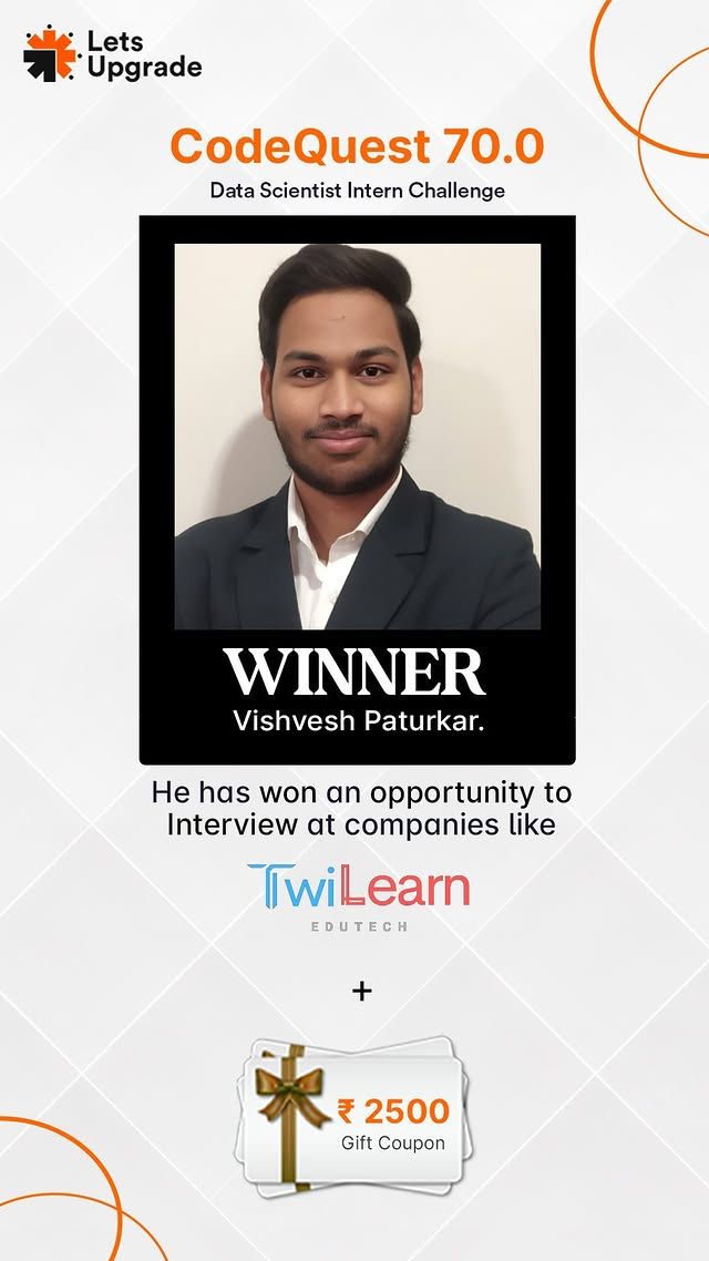 #datascience #letsupgrade #codequest #python #internshipopportunity ... #datascience #letsupgrade #codequest #python #internshipopportunity ...