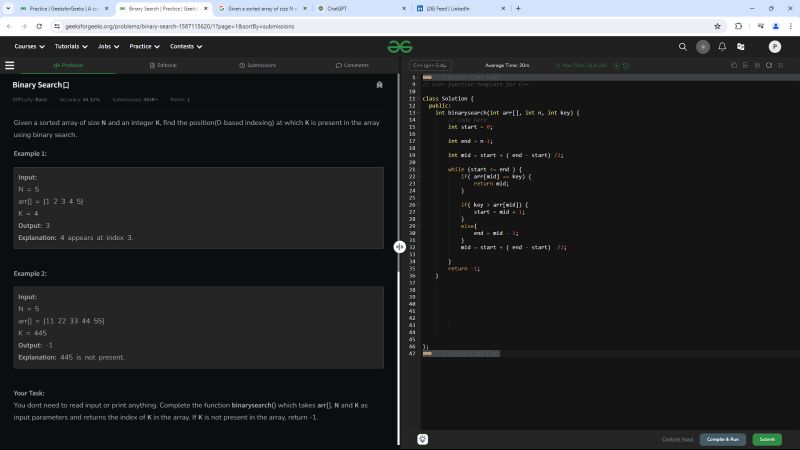 Pratham Nikhare on LinkedIn: #binarysearch #algorithm #problemsolving Pratham Nikhare on LinkedIn: #binarysearch #algorithm #problemsolving