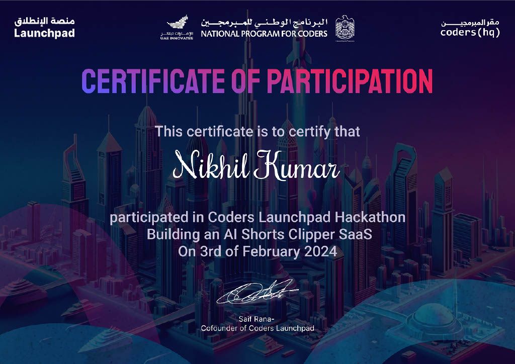 Nikhil Kumar on LinkedIn: 🏆 Excited to share the certificate received ... Nikhil Kumar on LinkedIn: 🏆 Excited to share the certificate received ...