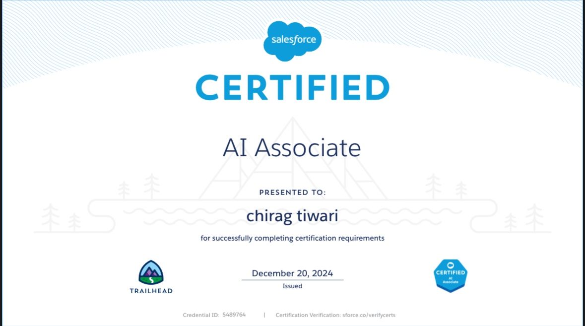Chirag Tiwari on LinkedIn: #ai #certification #machinelearning # ... Chirag Tiwari on LinkedIn: #ai #certification #machinelearning # ...
