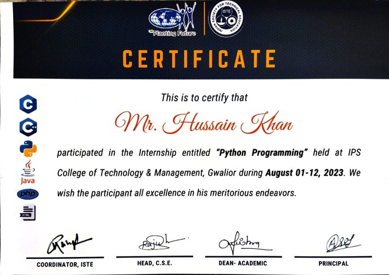 Hussain Khan on LinkedIn: #pythondevelopment #pythonprogramming #python Hussain Khan on LinkedIn: #pythondevelopment #pythonprogramming #python