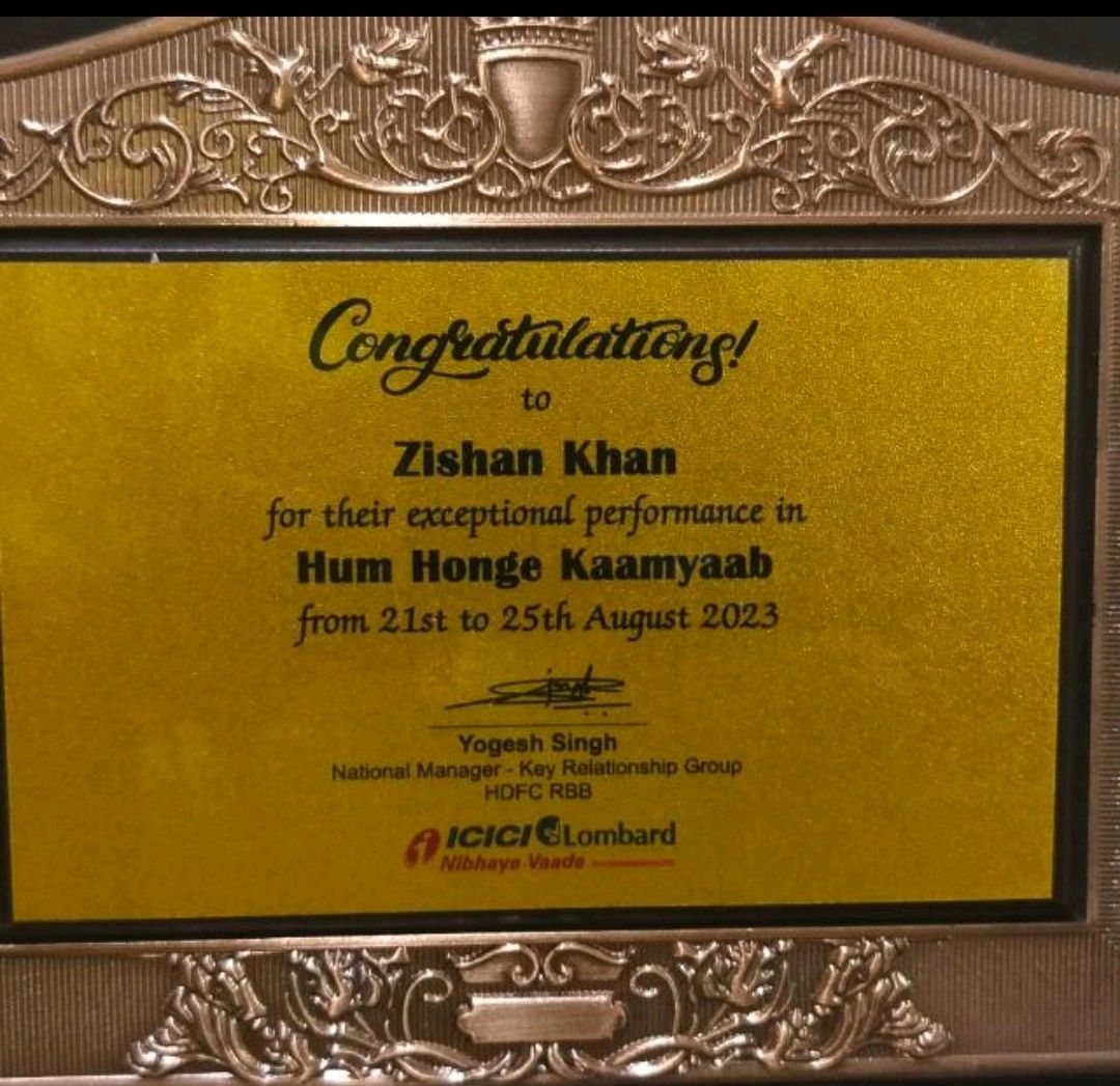 zishan khan on LinkedIn: #achievements zishan khan on LinkedIn: #achievements