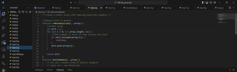 100 Days of JavaScript Code Challenge journey 😊 Update : Completed 18 ... 100 Days of JavaScript Code Challenge journey 😊 Update : Completed 18 ...