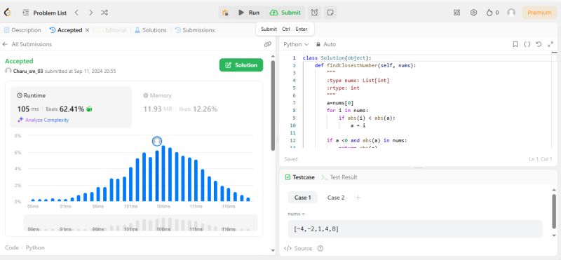 Solved LeetCode Problem #2239 | Charu S M posted on the topic | LinkedIn Solved LeetCode Problem #2239 | Charu S M posted on the topic | LinkedIn
