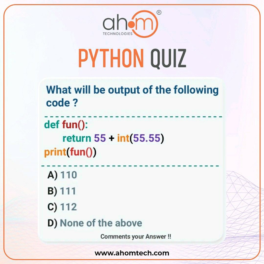 AHOM Technologies Private Limited(CMMI Level 3) on LinkedIn: #python # ... AHOM Technologies Private Limited(CMMI Level 3) on LinkedIn: #python # ...