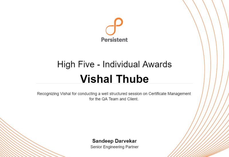 Vishal Thube on LinkedIn: Thank You Persistent Systems🎉 Vishal Thube on LinkedIn: Thank You Persistent Systems🎉