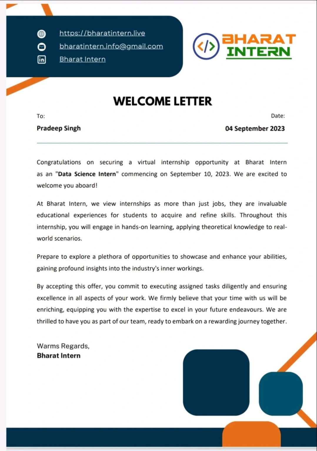 Pradeep Singh on LinkedIn: #datascience #internship #internshipjourney Pradeep Singh on LinkedIn: #datascience #internship #internshipjourney