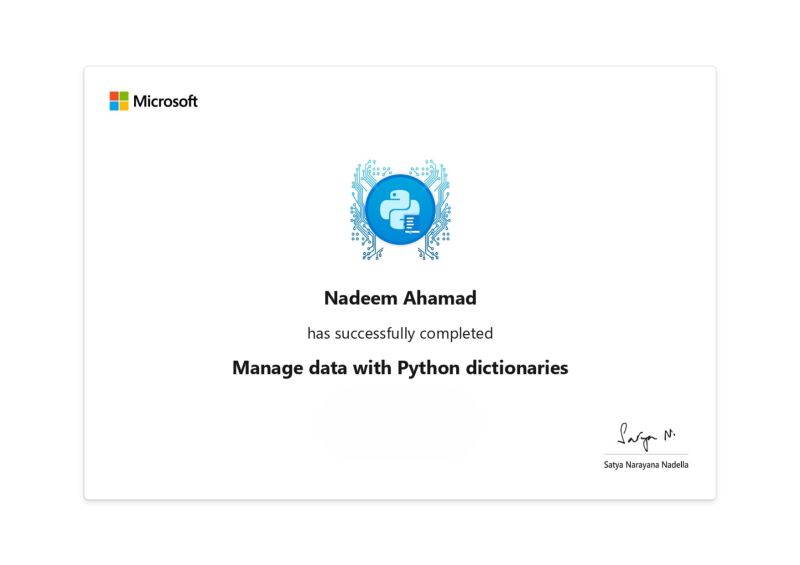 Nadeem Ahamad on LinkedIn: #python #programming #microsoftlearn #coding ... Nadeem Ahamad on LinkedIn: #python #programming #microsoftlearn #coding ...