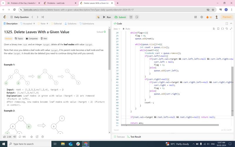 Gajendra Jangid on LinkedIn: #day147 of #150daysofcode 1. Delete Leaves ... Gajendra Jangid on LinkedIn: #day147 of #150daysofcode 1. Delete Leaves ...