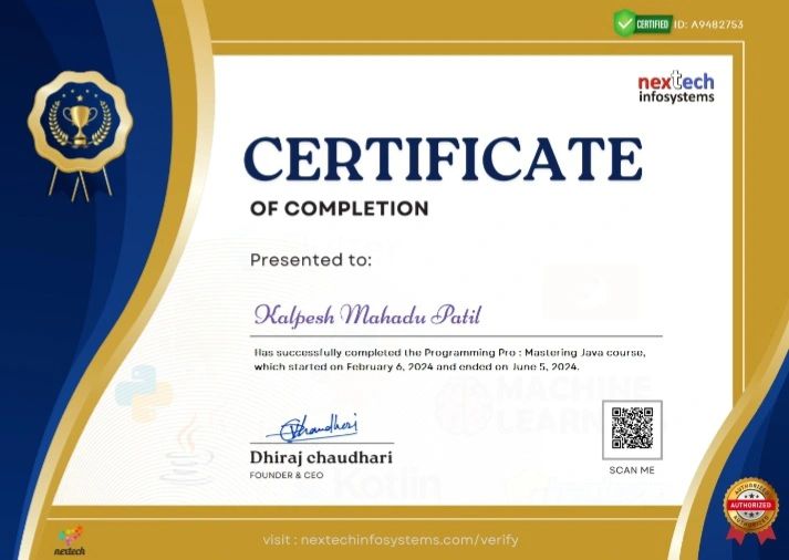 Kalpesh Patil on LinkedIn: #corejava #continuelearning Kalpesh Patil on LinkedIn: #corejava #continuelearning
