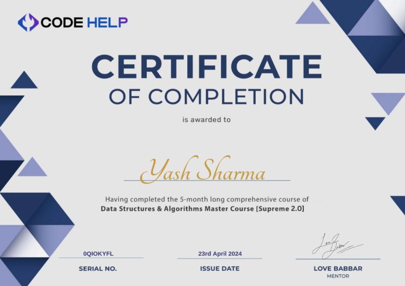Yash sharma on LinkedIn: #linkedin #datastructures #algorithms # ... Yash sharma on LinkedIn: #linkedin #datastructures #algorithms # ...