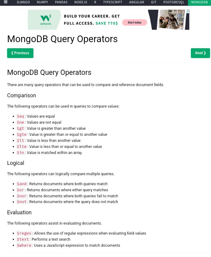 DAY29/30 MongoDB query operators. | Ansh Raj DAY29/30 MongoDB query operators. | Ansh Raj