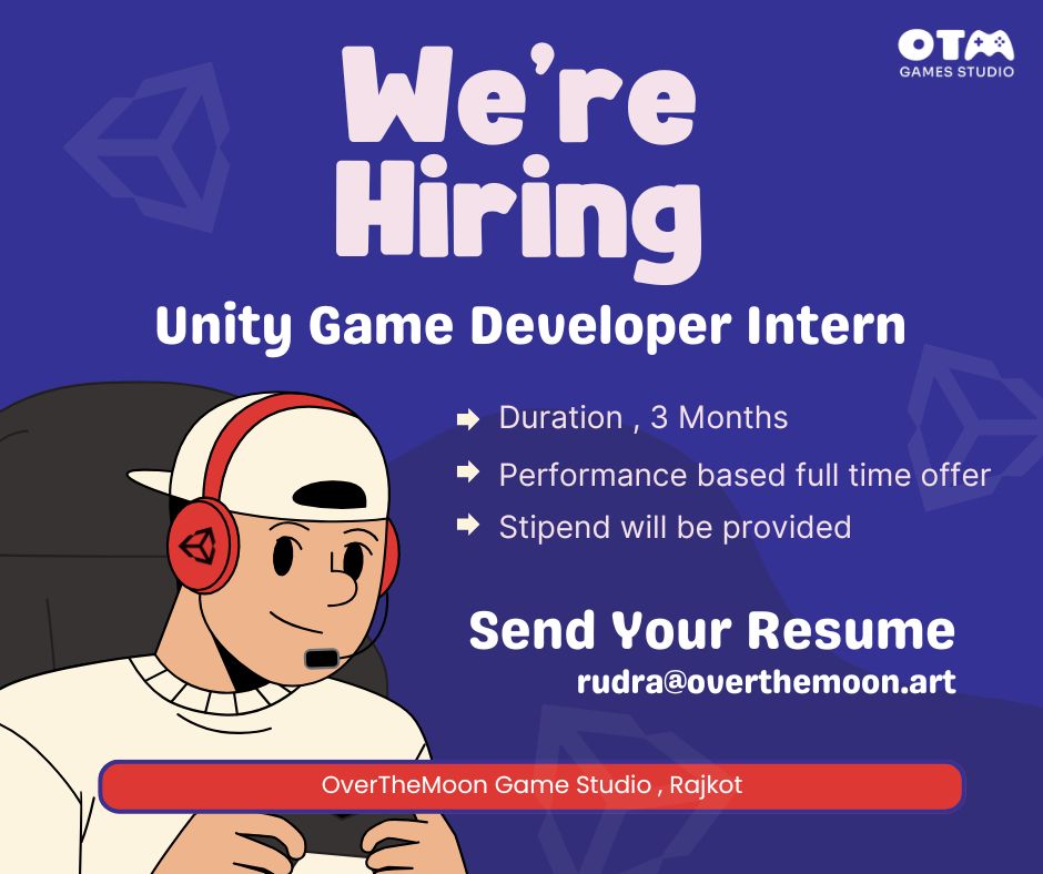 OverTheMoon Studios on LinkedIn: #unityinternship #gamedev #hiring OverTheMoon Studios on LinkedIn: #unityinternship #gamedev #hiring