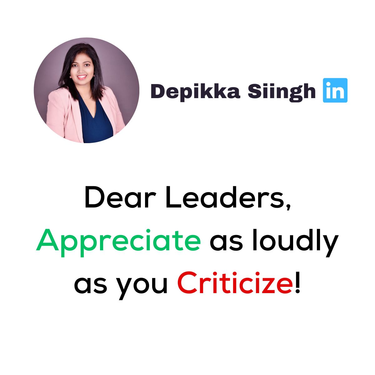 Depikka Siingh on LinkedIn: Agree? | 63 comments Depikka Siingh on LinkedIn: Agree? | 63 comments