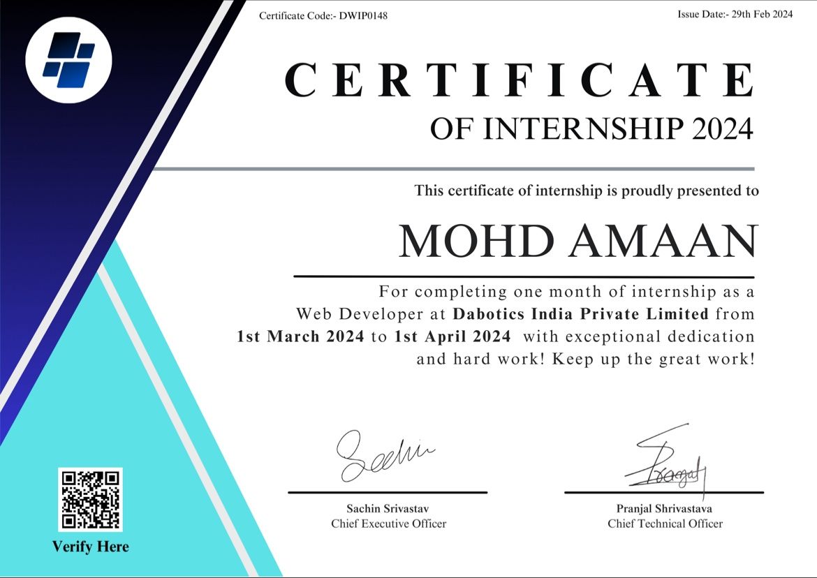 Mohd Amaan on LinkedIn: #internship #growth Mohd Amaan on LinkedIn: #internship #growth