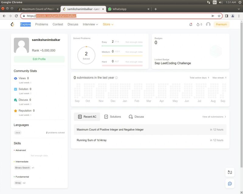 Resolved LeetCode problems with Bootcoding | Samiksha Nimbalkar posted ... Resolved LeetCode problems with Bootcoding | Samiksha Nimbalkar posted ...
