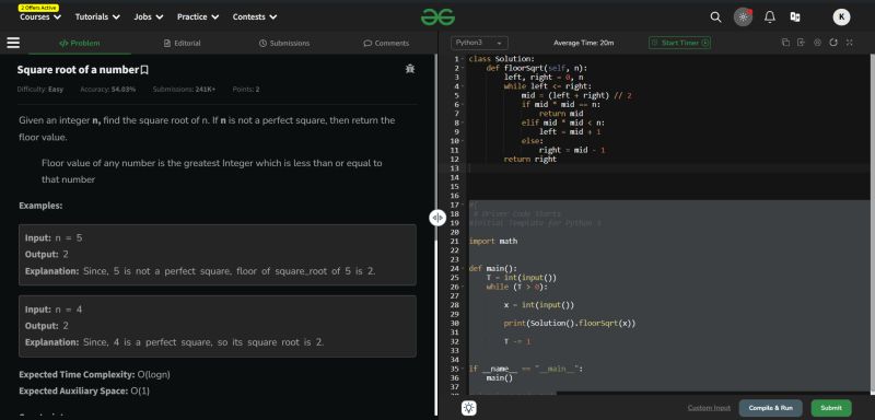 Karthikeyan G on LinkedIn: #day7 #geeksforgeeks #codingchallenge #day7 ... Karthikeyan G on LinkedIn: #day7 #geeksforgeeks #codingchallenge #day7 ...