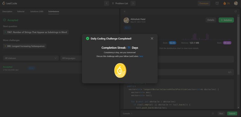 ABHISHEK PATEL on LinkedIn: #leetcode #coding #leetcode2023 #leetcodestreak ABHISHEK PATEL on LinkedIn: #leetcode #coding #leetcode2023 #leetcodestreak