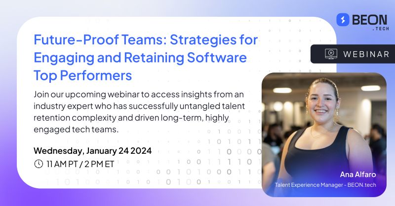 Join BEON.tech's talent retention webinar | Damian Wasserman posted on ... Join BEON.tech's talent retention webinar | Damian Wasserman posted on ...