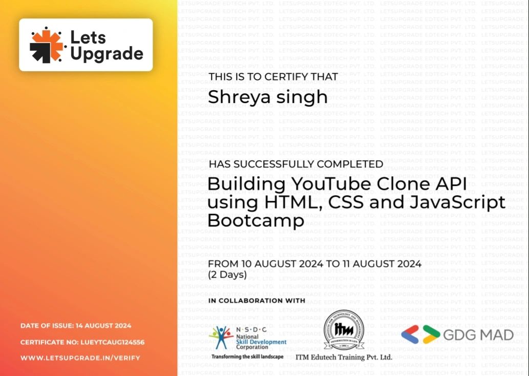 Shreya Singh on LinkedIn: #javascript #html #css #letsupgrade Shreya Singh on LinkedIn: #javascript #html #css #letsupgrade