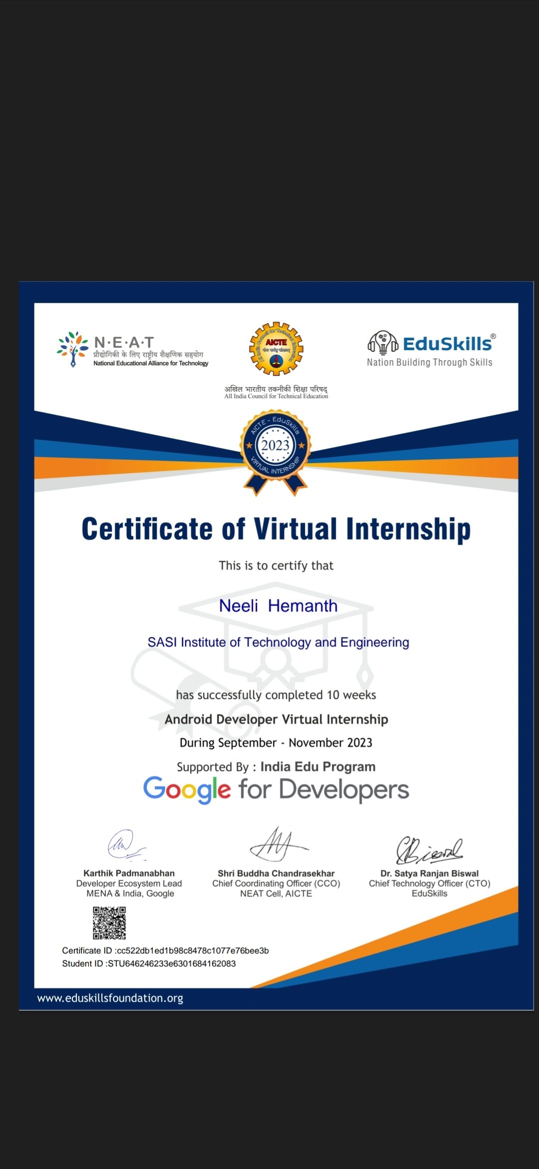 hemanth neeli on LinkedIn: #aicteeduskillsinternship #aicte # ... hemanth neeli on LinkedIn: #aicteeduskillsinternship #aicte # ...