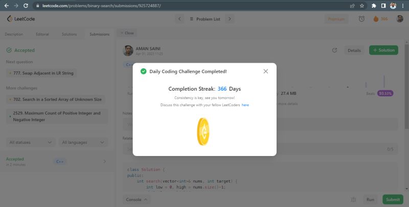 AMAN SAINI on LinkedIn: #leetcode #coding #cpp #programming # ... AMAN SAINI on LinkedIn: #leetcode #coding #cpp #programming # ...