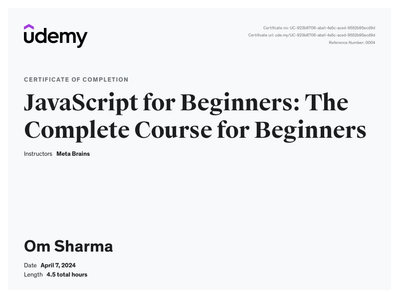 Om Sharma on LinkedIn: #javascript #continuouslearning #webdevelopment ... Om Sharma on LinkedIn: #javascript #continuouslearning #webdevelopment ...