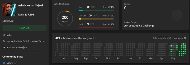 Ashish Kumar Sajwal on LinkedIn: #leetcode #leetcode2023 # ... Ashish Kumar Sajwal on LinkedIn: #leetcode #leetcode2023 # ...