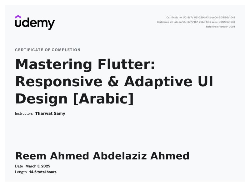 Reem Ahmed on LinkedIn: #flutter #uiux #responsivedesign #adaptiveui # ... Reem Ahmed on LinkedIn: #flutter #uiux #responsivedesign #adaptiveui # ...