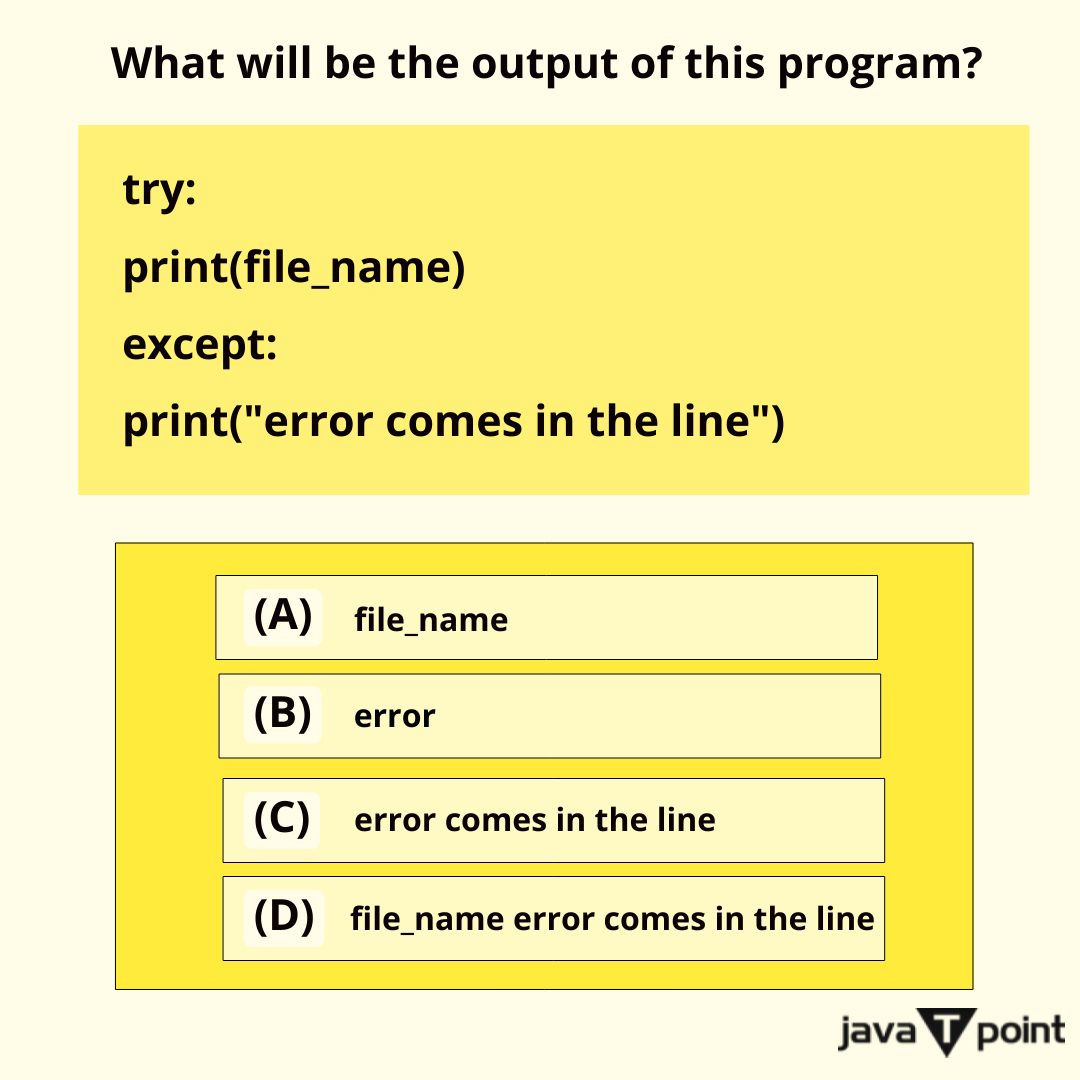 What will be the output of this program? | Tpoint Tech posted on the ... What will be the output of this program? | Tpoint Tech posted on the ...