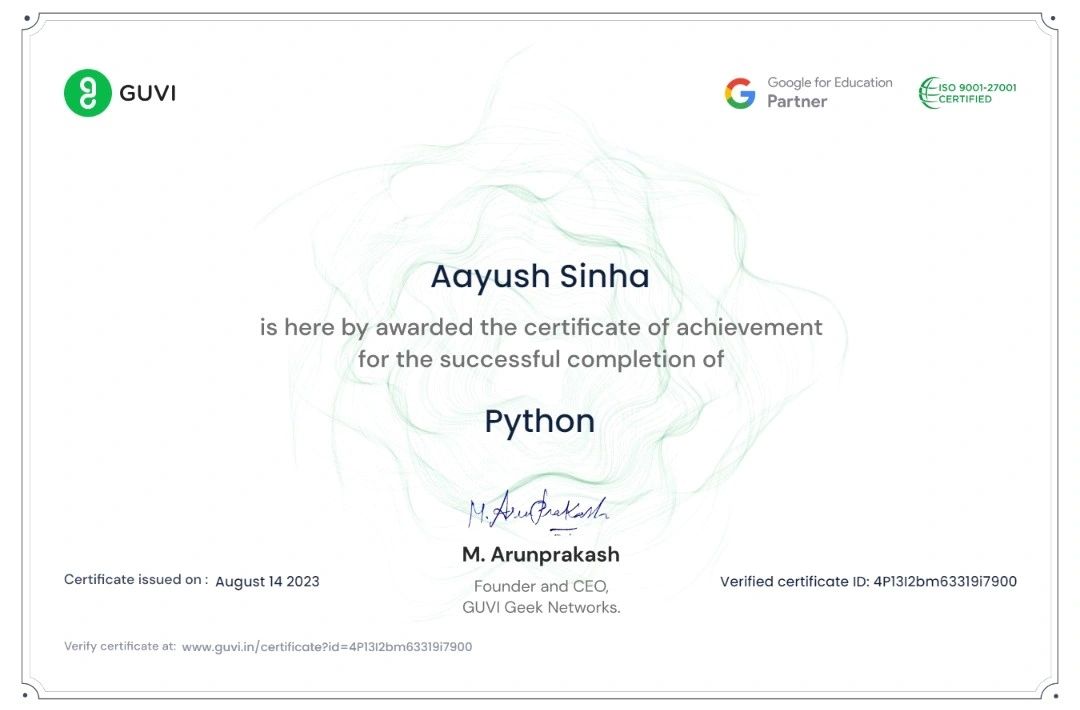 Aayush Sinha on LinkedIn: #learningprogress Aayush Sinha on LinkedIn: #learningprogress