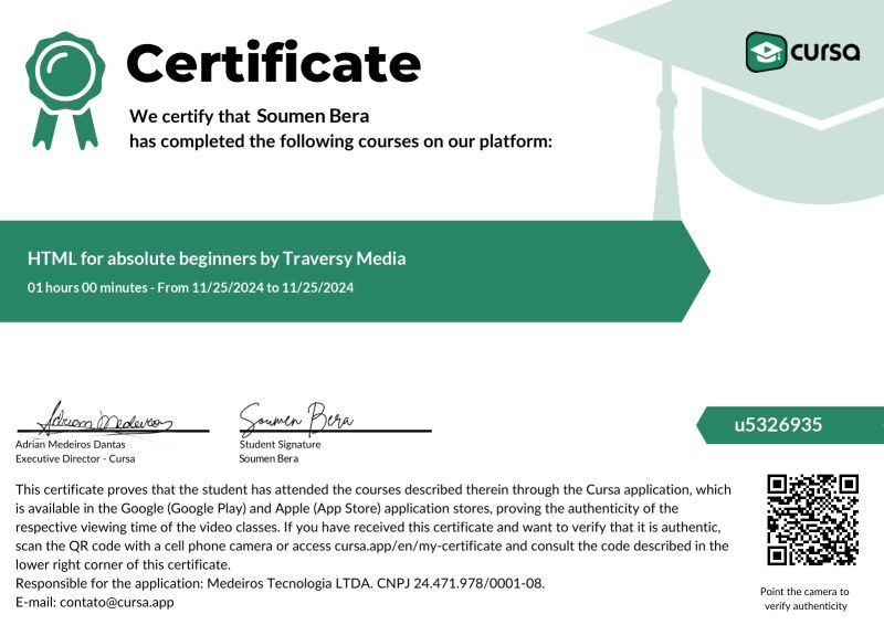 Soumen Bera on LinkedIn: #lifelonglearning #webdevelopment #html # ... Soumen Bera on LinkedIn: #lifelonglearning #webdevelopment #html # ...