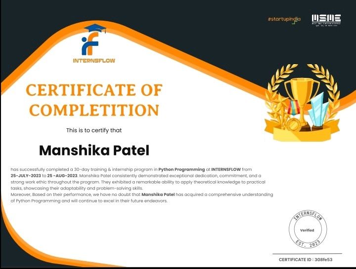 #internsflow #internship #programmingjourney | Manshika Patel #internsflow #internship #programmingjourney | Manshika Patel