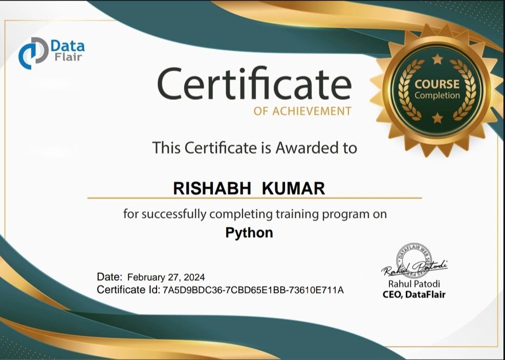 Rishabh Kumar on LinkedIn: #dataflair #python #pythonprogramming # ... Rishabh Kumar on LinkedIn: #dataflair #python #pythonprogramming # ...