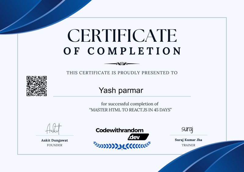 Yash Parmar on LinkedIn: #codewithrandom #reactjs #javascript #reactjs Yash Parmar on LinkedIn: #codewithrandom #reactjs #javascript #reactjs